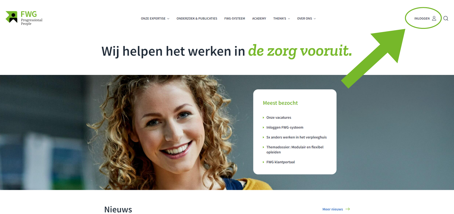 Snel inloggen in het FWG-systeem - FWG Progressional People